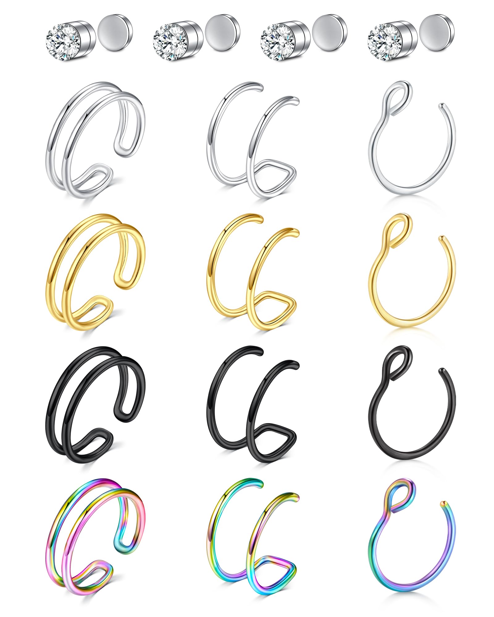 Snapklik.com : Fake Nose Ring Fake Nose Rings Hoop Fake Noes Ring Stud ...
