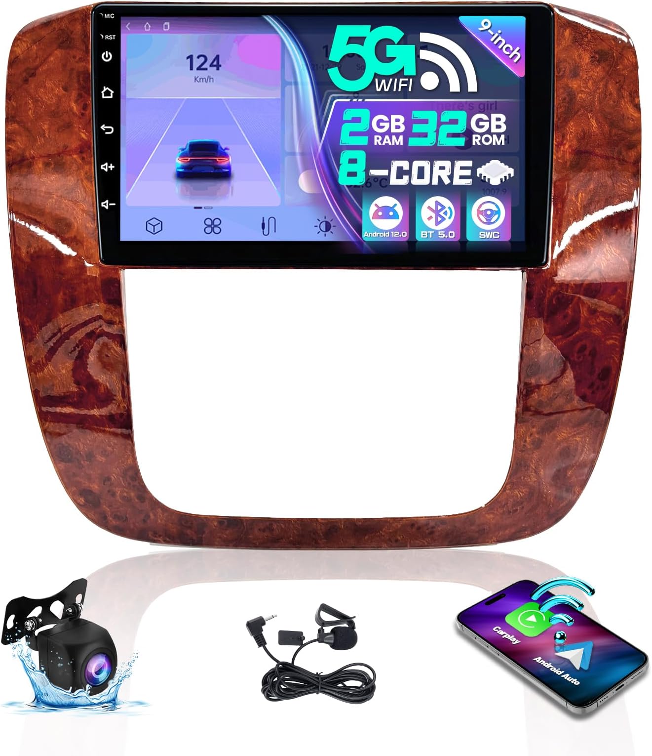 Amazon.com: LASERTAIL 8 Core Car Stereo Radio for GMC Yukon Tahoe ...