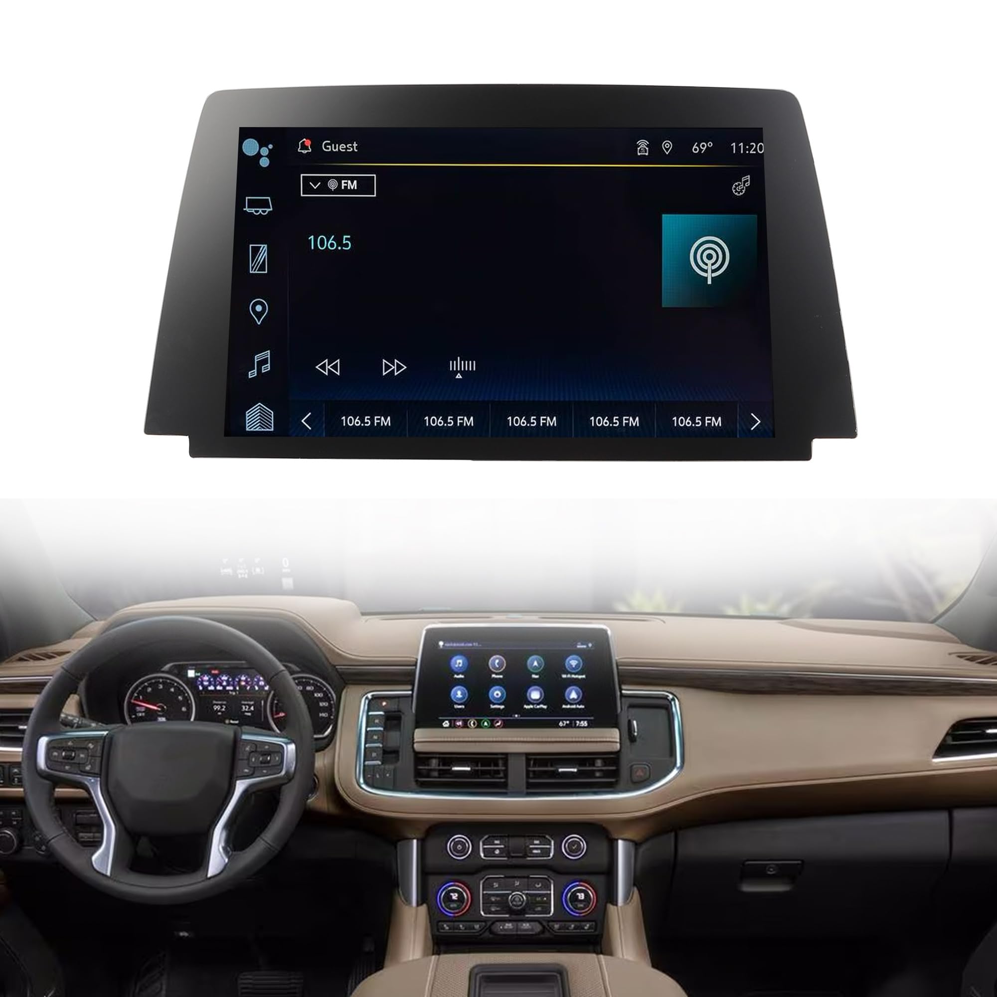 Amazon.com: Dasbecan 10.2' Touch Screen with LCD,Navigation Radio ...