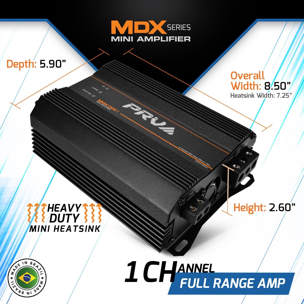 Snapklik.com : PRV Audio MDX25001 1 Ohm Mini Car Audio Amplifier 1 ...