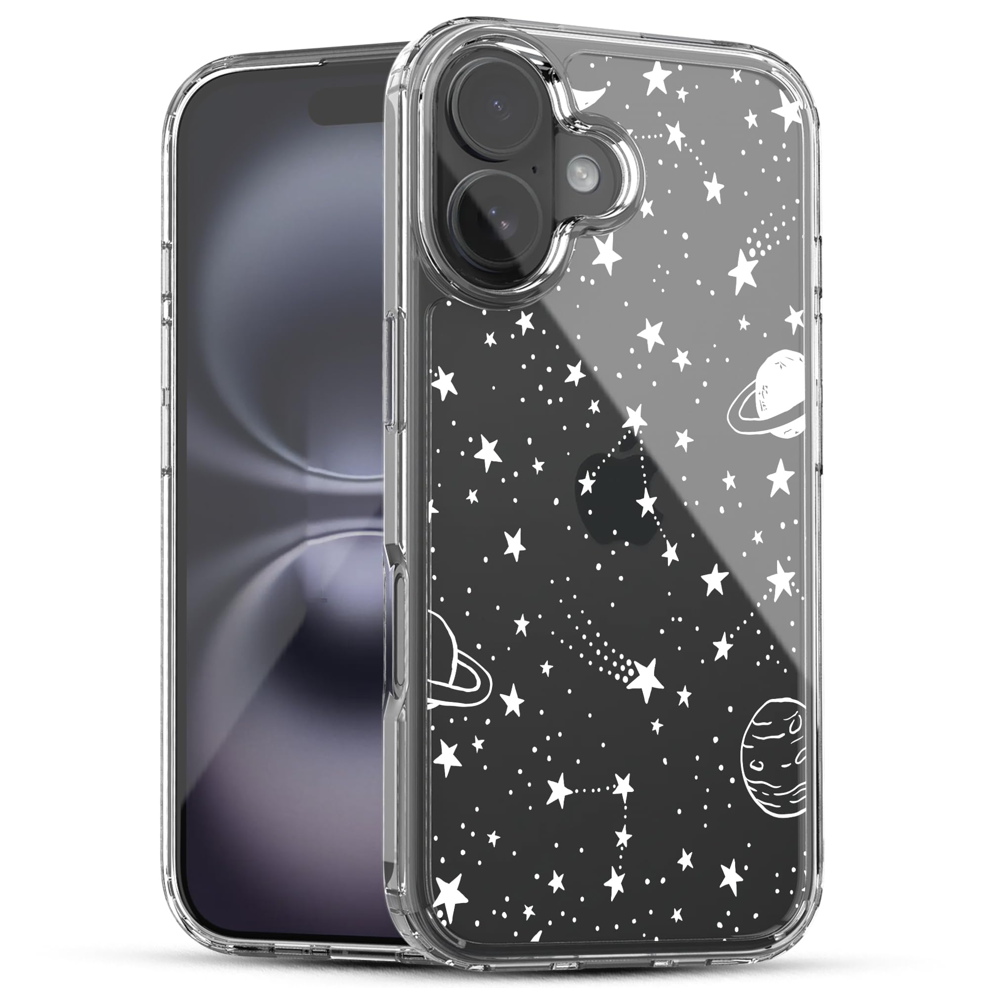 Amazon.com: Ranz Case for iPhone 16, Anti-Scratch Shockproof Series Clear Hard PC+ TPU Bumper ...