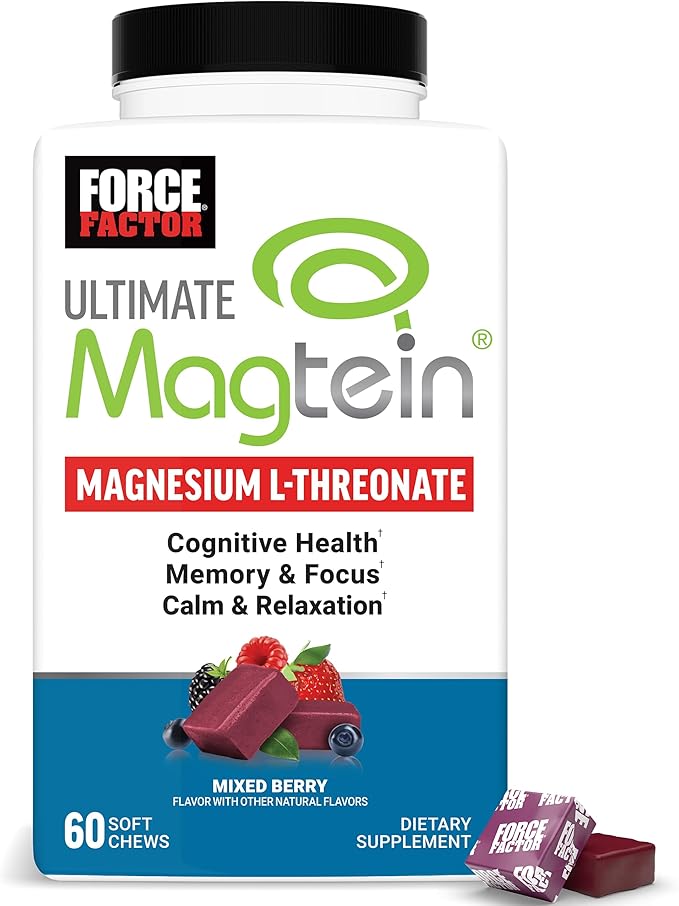 Amazon.com: Force Factor Ultimate Magtein Magnesium L-Threonate 2000mg ...