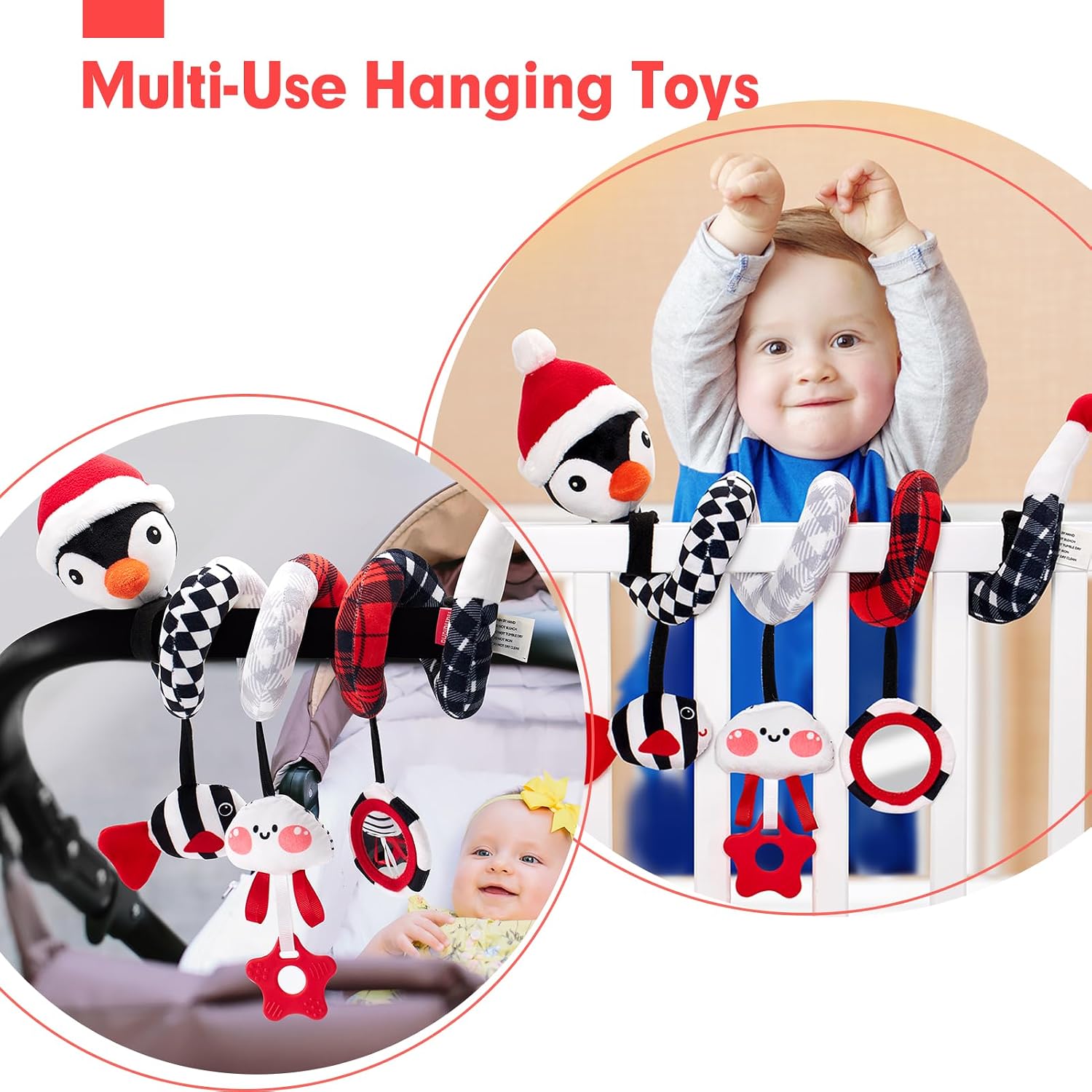 hahaland Asiento de automóvil Juguetes para bebés de 0 a 3 meses ...