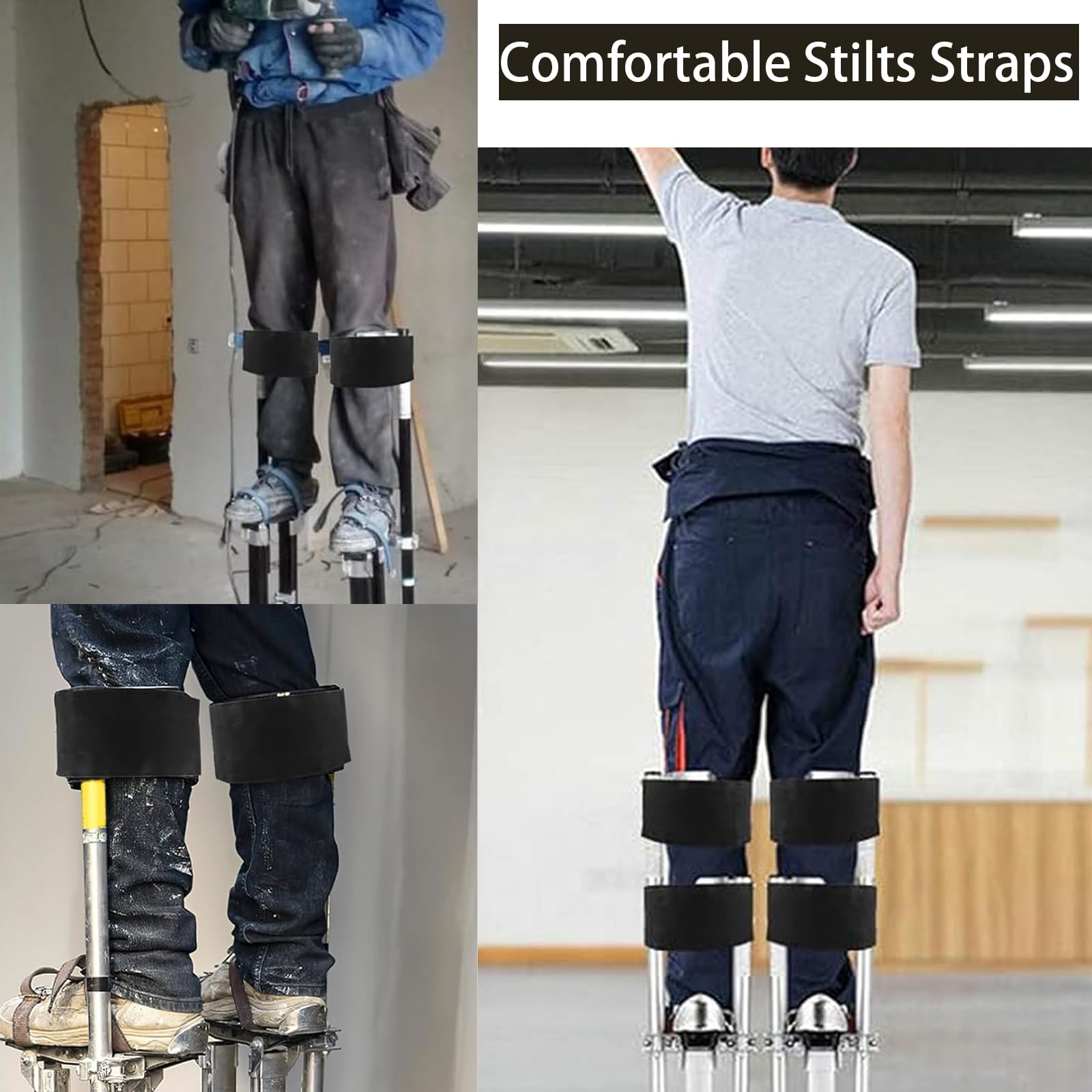 Snapklik.com : Drywall Stilts Straps,Padded Comfort Stilt Leg Band ...