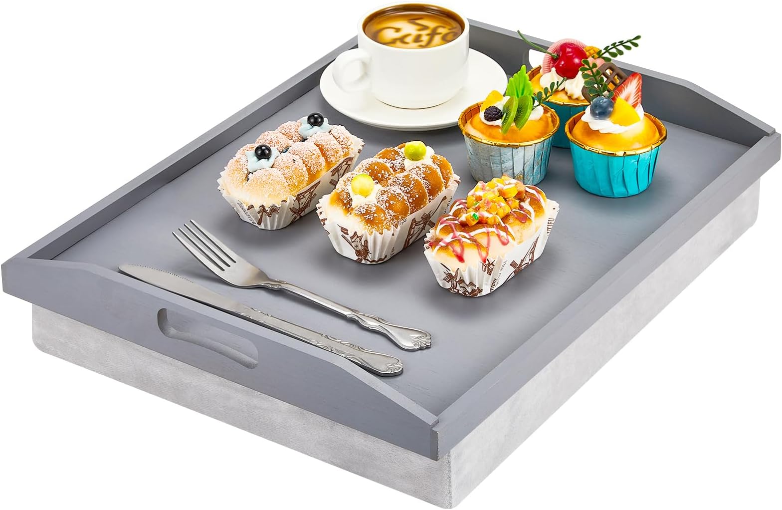 Amazon.com - TOPZEA Bamboo Lap Tray with Detachable Cushion, 16.5"x 12. ...