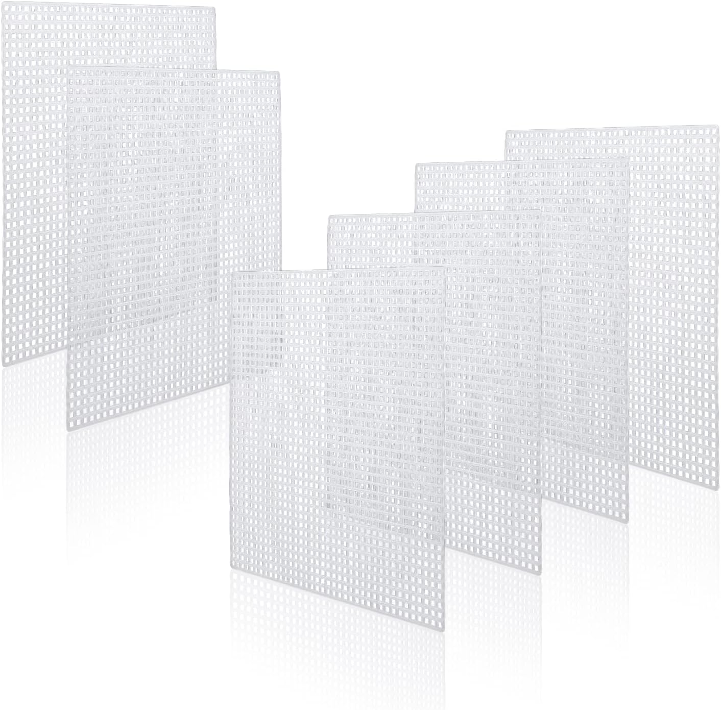 Amazon.com: 6pcs Plastic Mesh Canvas Sheets, 14 CT Clear Plastic Mesh ...