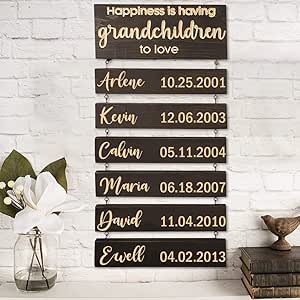 Amazon.com: Amabery Happiness is Having Guandchildnen to Love Wood Sign ...
