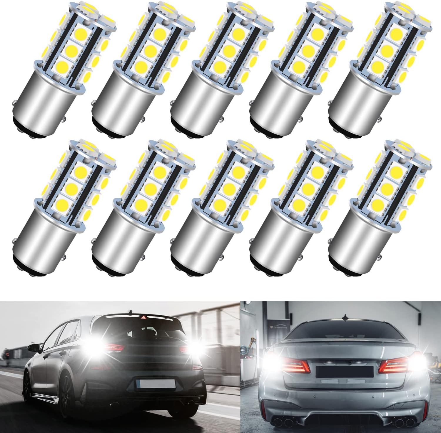 Amazon.com: UNXMRFF 1157 2057 BAY15D LED Bulbs White Super Bright 5050 ...