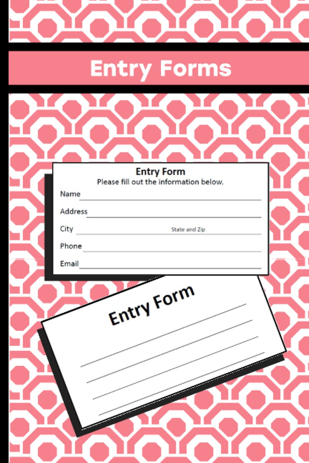 Entry Forms | Raffle tickets sheets: Entry Form Black | 162 double ...