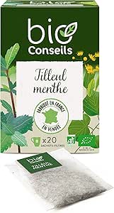 BioConseils - Infusion Bio Tilleul Menthe Infusion Boissons Vertes - 20 ...