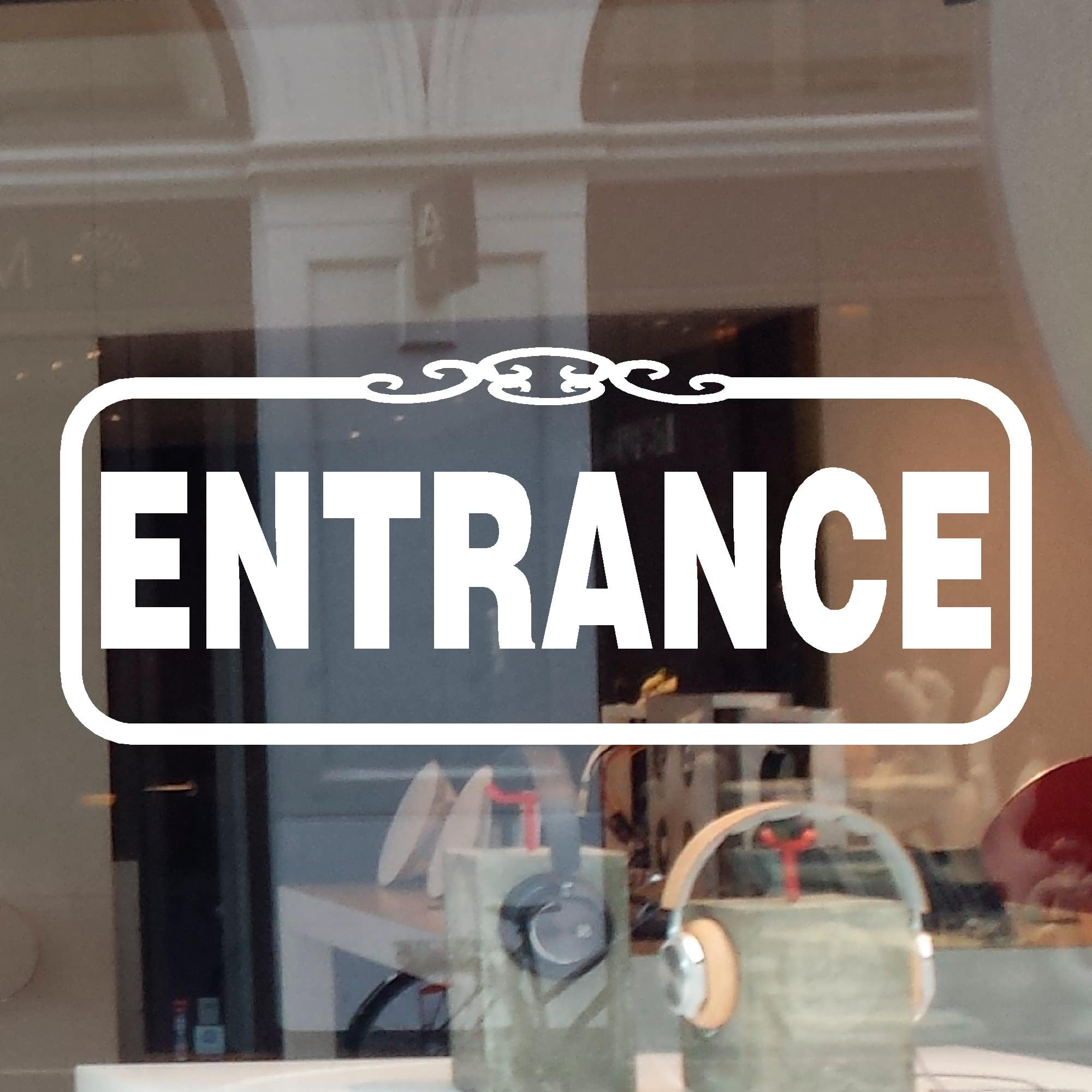 Amazon.com: JBY Graphics Entrance Door Decal Vinyl Sticker Window Glass ...