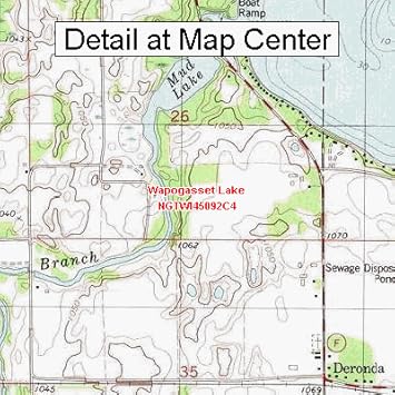 Amazon.com : USGS Topographic Quadrangle Map - Wapogasset Lake ...