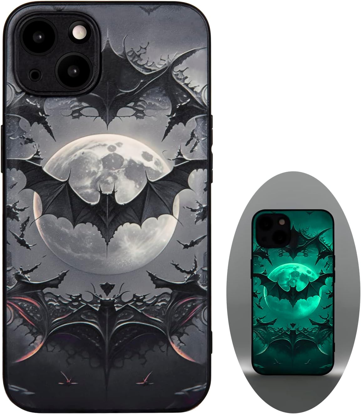 Amazon.com: X spirit Goth Case for iPhone 12, Bat Pattern, Gothic ...