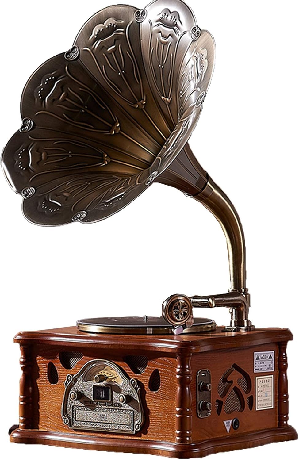 Gramophone Retro Bluetooth Function, Vintage Turntable Record Player ...