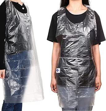 Goodern 100Pack Disposable Aprons for Adults and Kids, Plastic ...