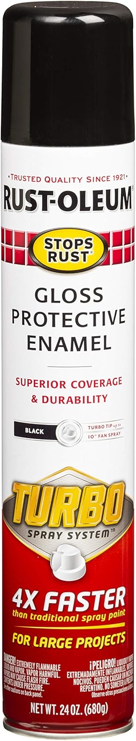 Amazon.com: Rust-Oleum 334128-6PK Stops Rust Turbo Spray Paint, 24 oz ...