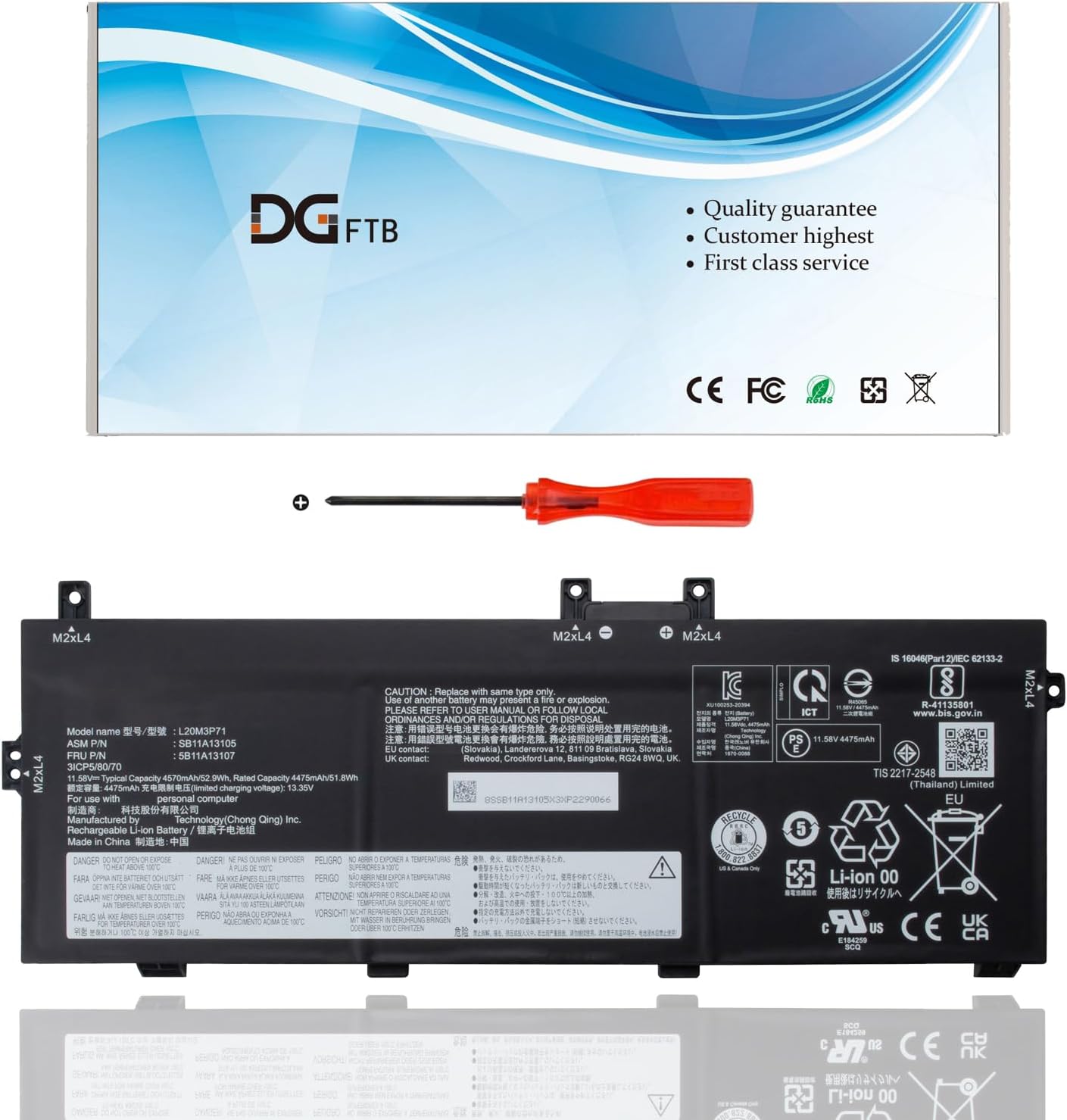 Amazon.com: L20M3P71 Laptop Battery for Lenovo ThinkPad X13 Yoga Gen 2 ...