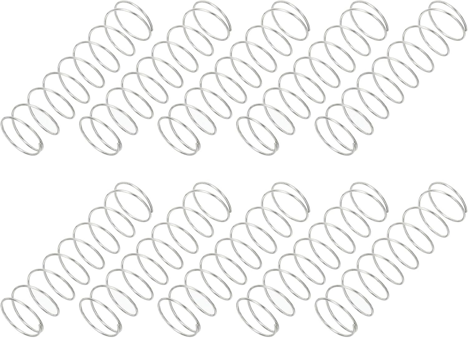 PATIKIL Compression Spring, 0.6mm Wire Dia x 12mm OD x 45mm L, 10 Pcs ...