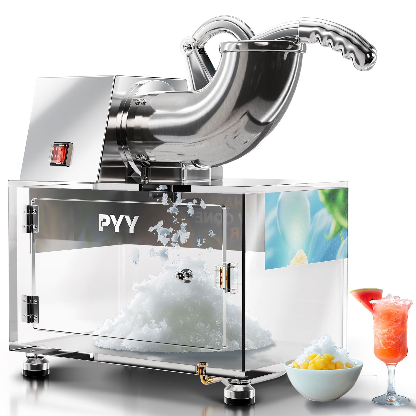 Amazon.com: PYY Snow Cone Machine - Commercial Ice Crusher Shaver ...