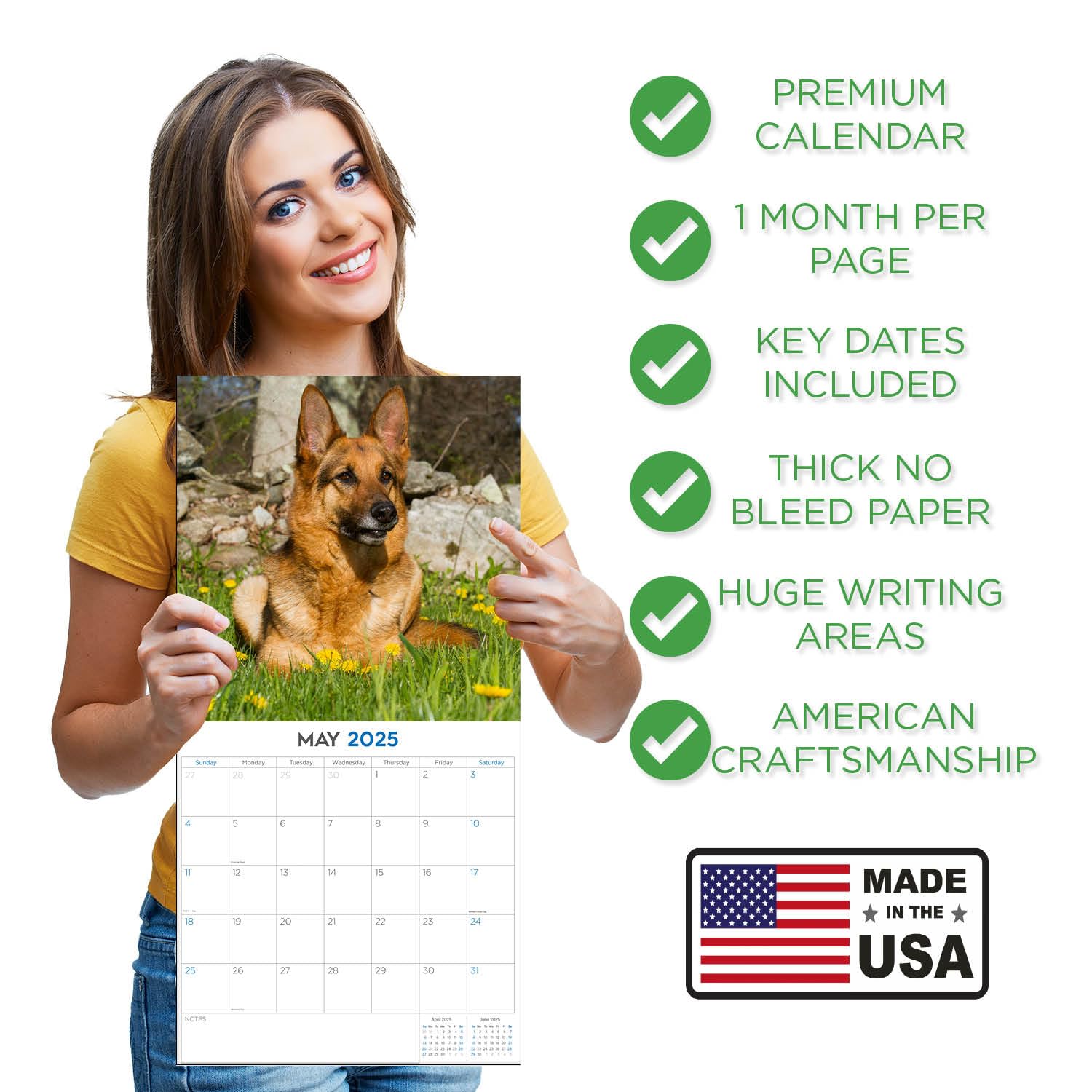 Snapklik.com : 2026 German Shepherd Calendar - Dog Breed Wall Calendar ...