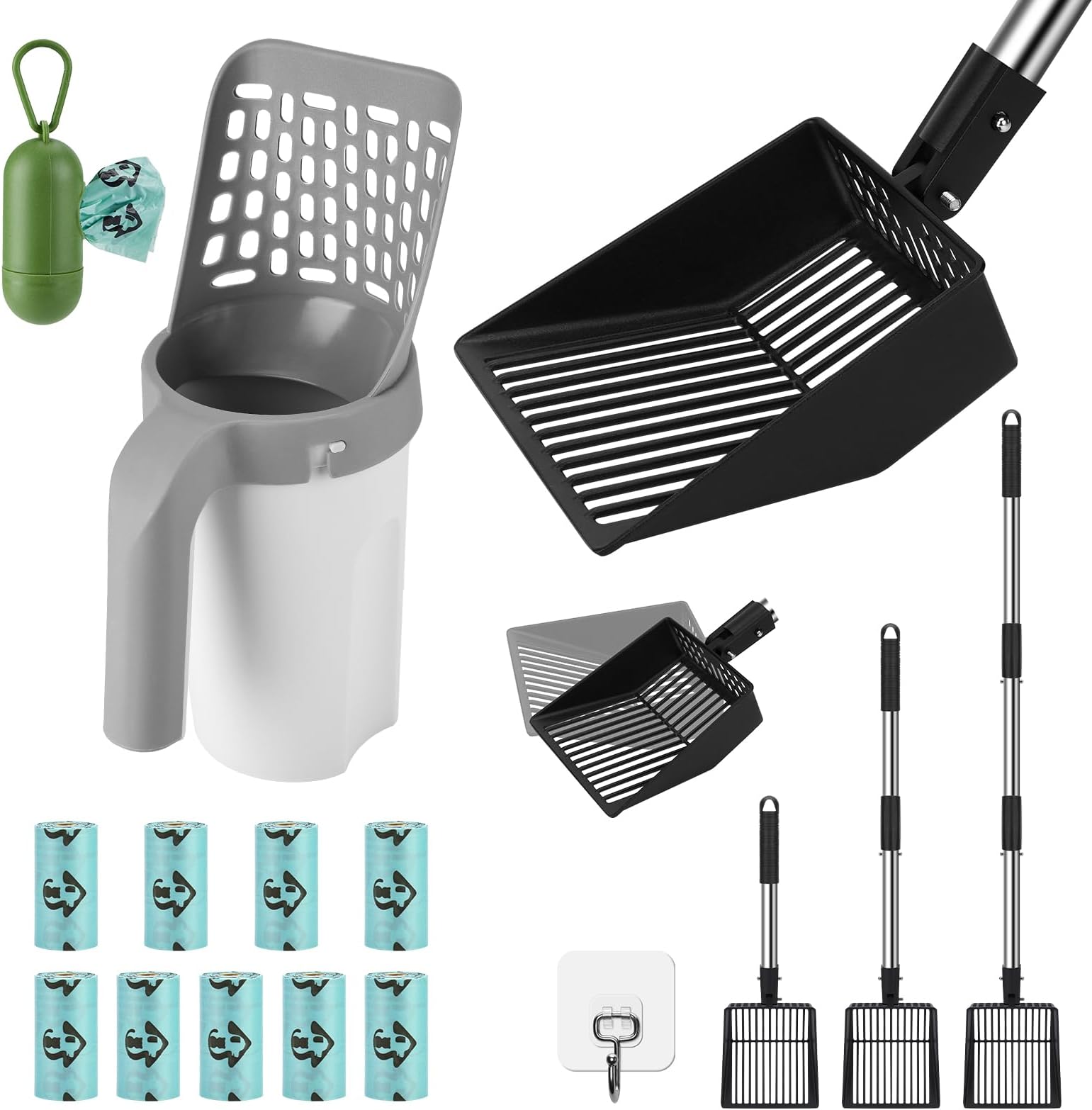 Amazon.com: Cat Litter Scooper with Holder & Long Handle Cat Litter ...