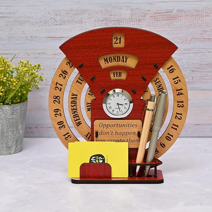 Buy Gift Kya De Wooden Desk / Table Calendar to Lifetime Infinite ...