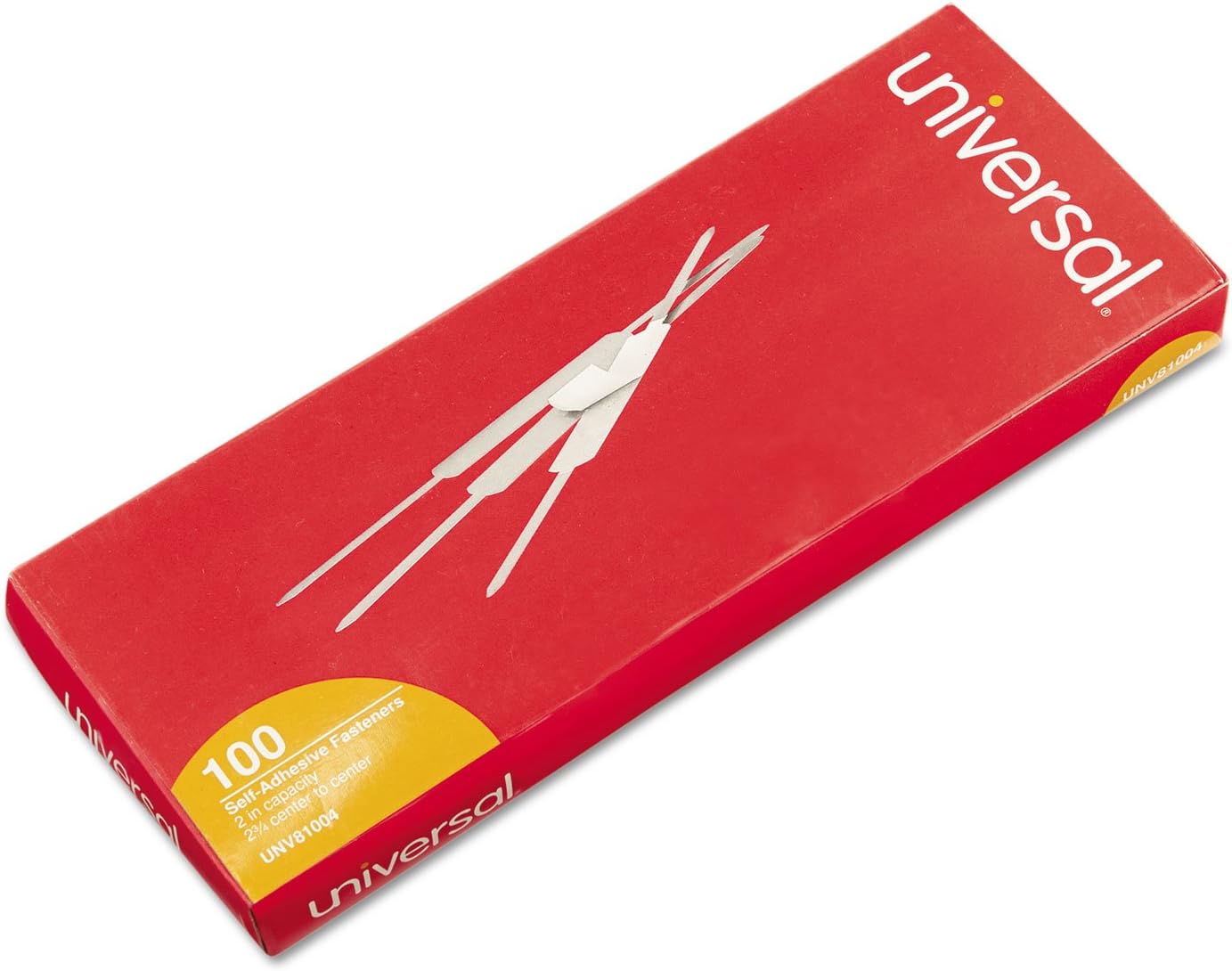 Universal Self-Adhesive Paper and File Fasteners, Two Capacity, 100/Box ...