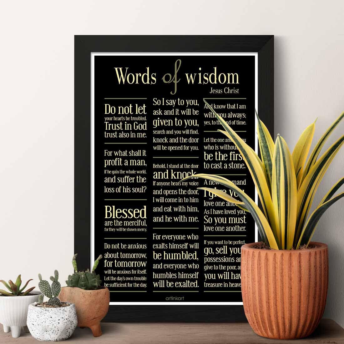 ArtinKart- Jesus Christ Framed Poster, Jesus Christ Quotes Posters for ...