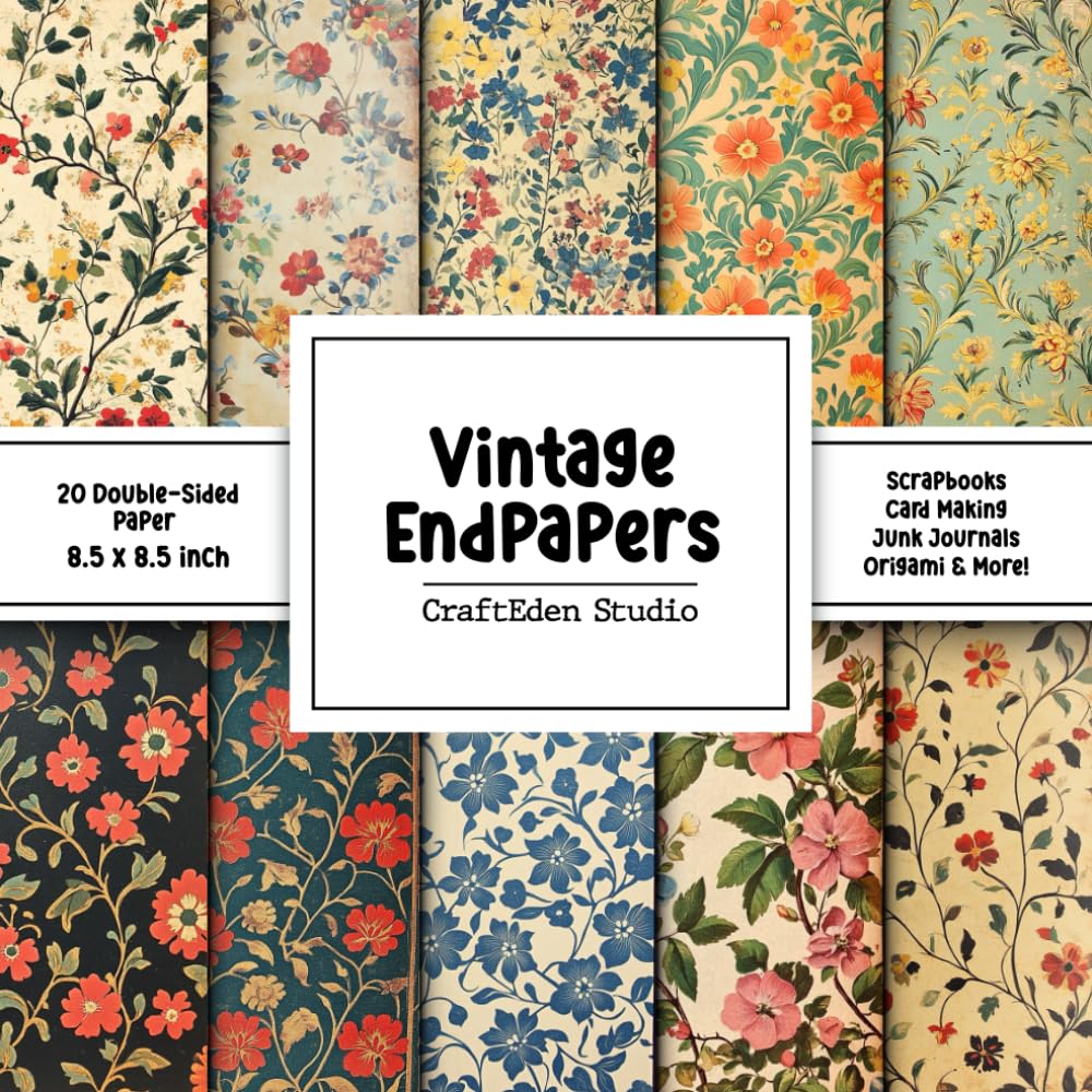 Vintage Endpapers Scrapbook Paper: Decorative double sided craft paper ...