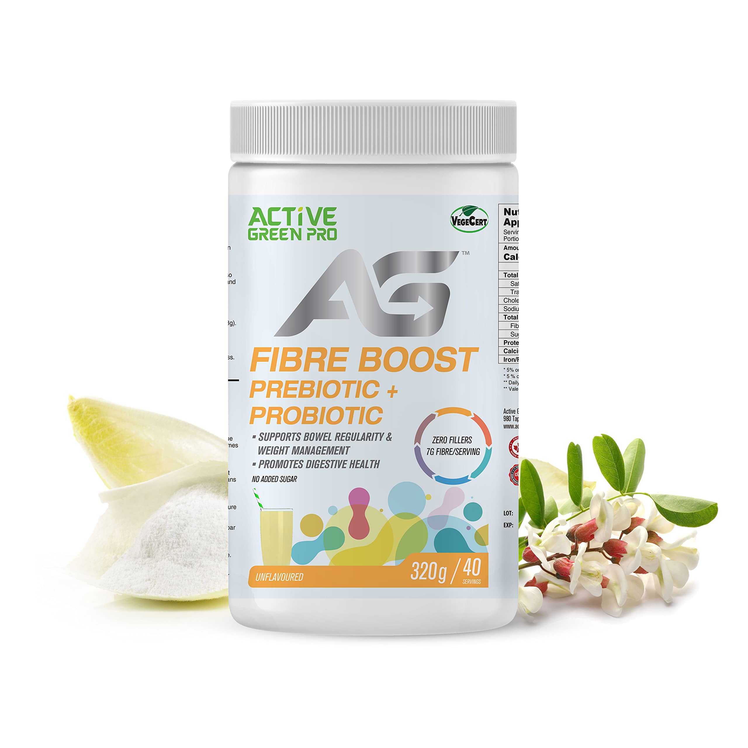 Active Green Pro - Fibre Boost Prebiotic + Probiotic - Organic Powder ...