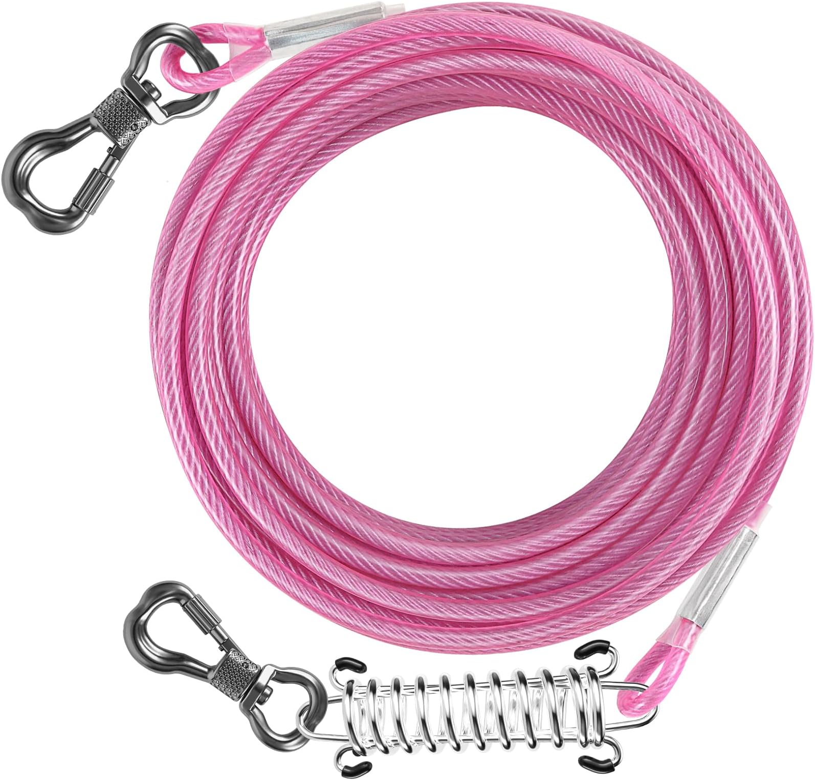 Amazon.com : Tresbro Dog Cable 50FT, Reflective Tie Out Cable for Dogs ...