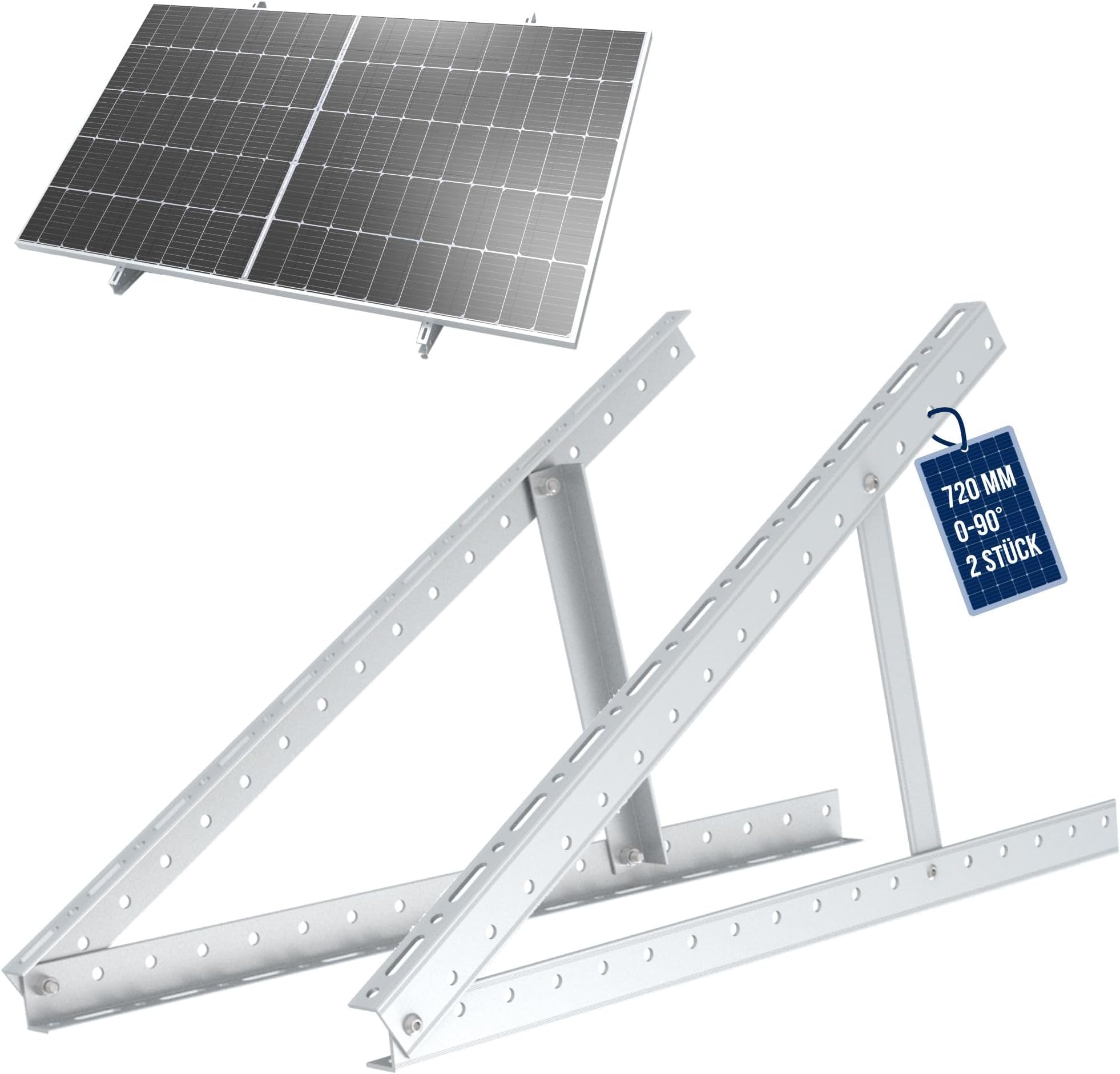 NuaSol PV Solarpanel Halterung 46 Zoll /118 cm | 2er Set Solarmodul ...