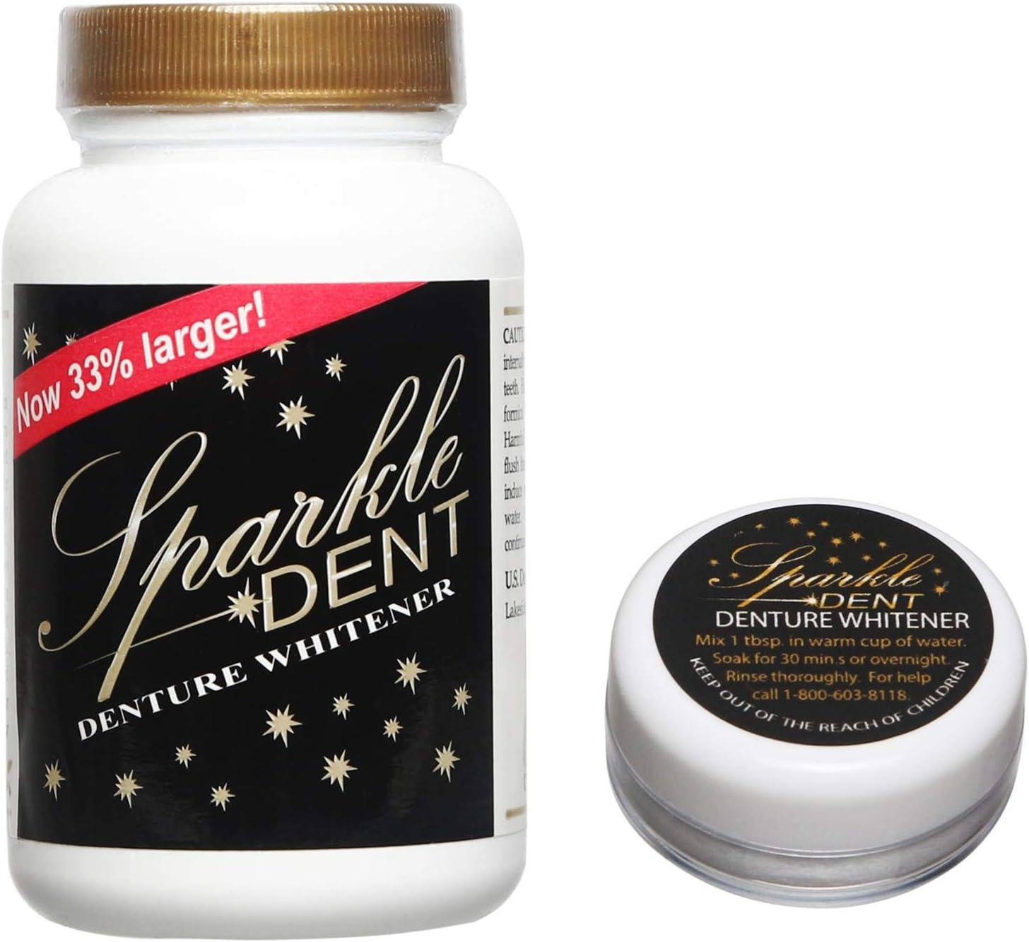 Amazon.com : Sparkle Dent Denture Cleaner Bundled with ½ oz Size in ...