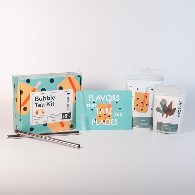 Amazon.com: ThereAbouts Bubble Tea Kit, DIY Bubble Tea, Royal Milk ...