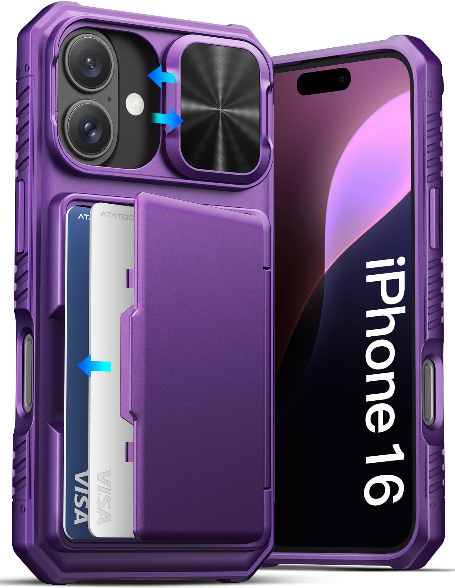 Amazon.com: ATATOO for iPhone 16 Case Wallet with Card Holder (Store 3 ...