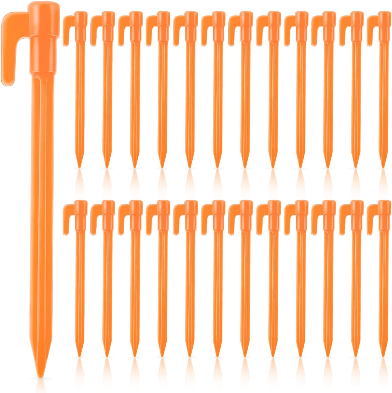 Amazon.com : Hikemax 60 Pack Plastic Tent Pegs Garden Landscape Stakes ...
