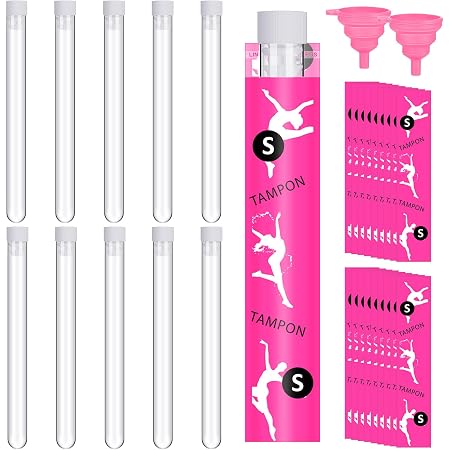 Amazon.com | Suclain Tampon Flask Set Includes 0.4 Oz Tube Flasks for ...