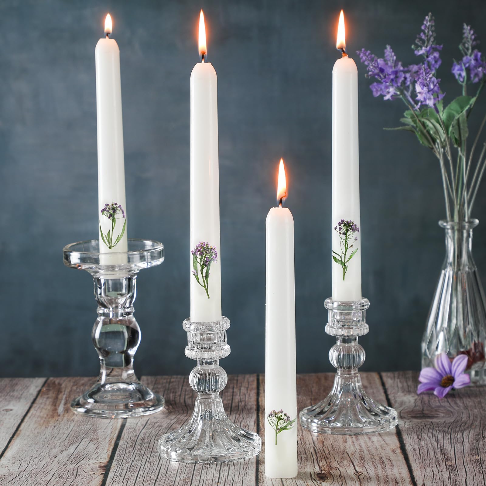 Amazon.com: Threlaco 9.8” Fourth of July Taper Candles American Flag ...