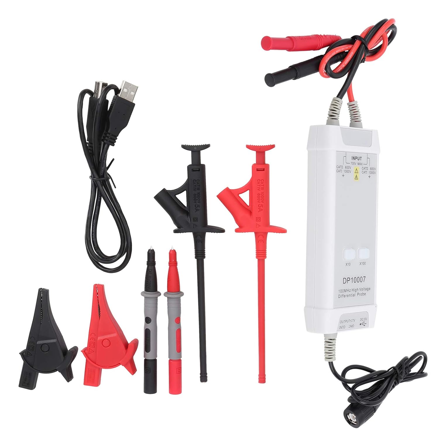 Oscilloscope Probe, Differential Probe Kit High‑voltage Differential ...