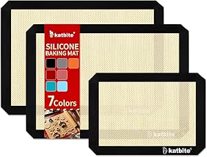 Amazon.com: Katbite Silicone Baking Mat Colorful Collection - Set of 3: ...
