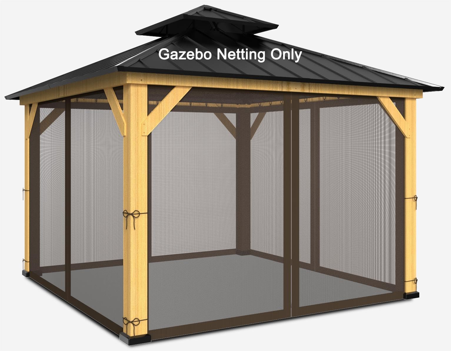 Amazon.com : 10-ft x 10-ft Gazebo Netting Replacement,Universal 4-Panel ...