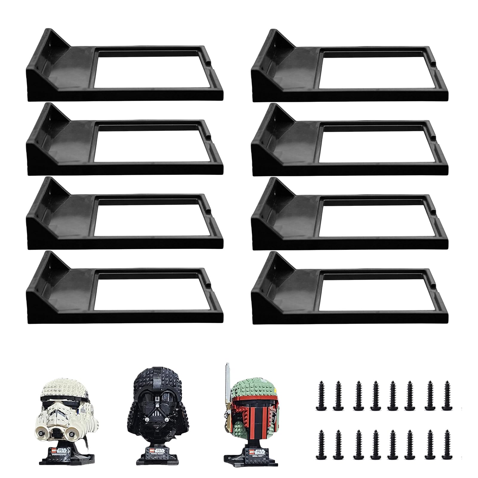 Amazon.com: TEYOUYI 8pcs Wall Mount for Lego Star Wars Helmet Display ...