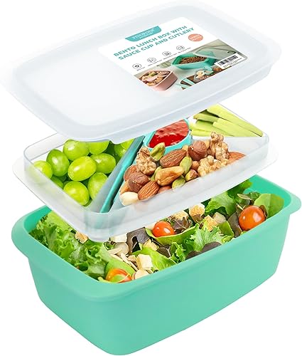 Amazon.com: Finorder Salad Container Lunch Box for Adults, BPA Free ...