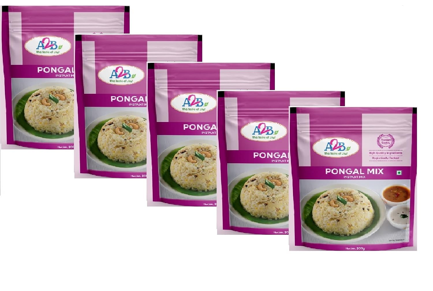 Adyar Anand Bhavan Sweets and Snacks A2B Pongal Mix - Pack of 05 x 200 ...