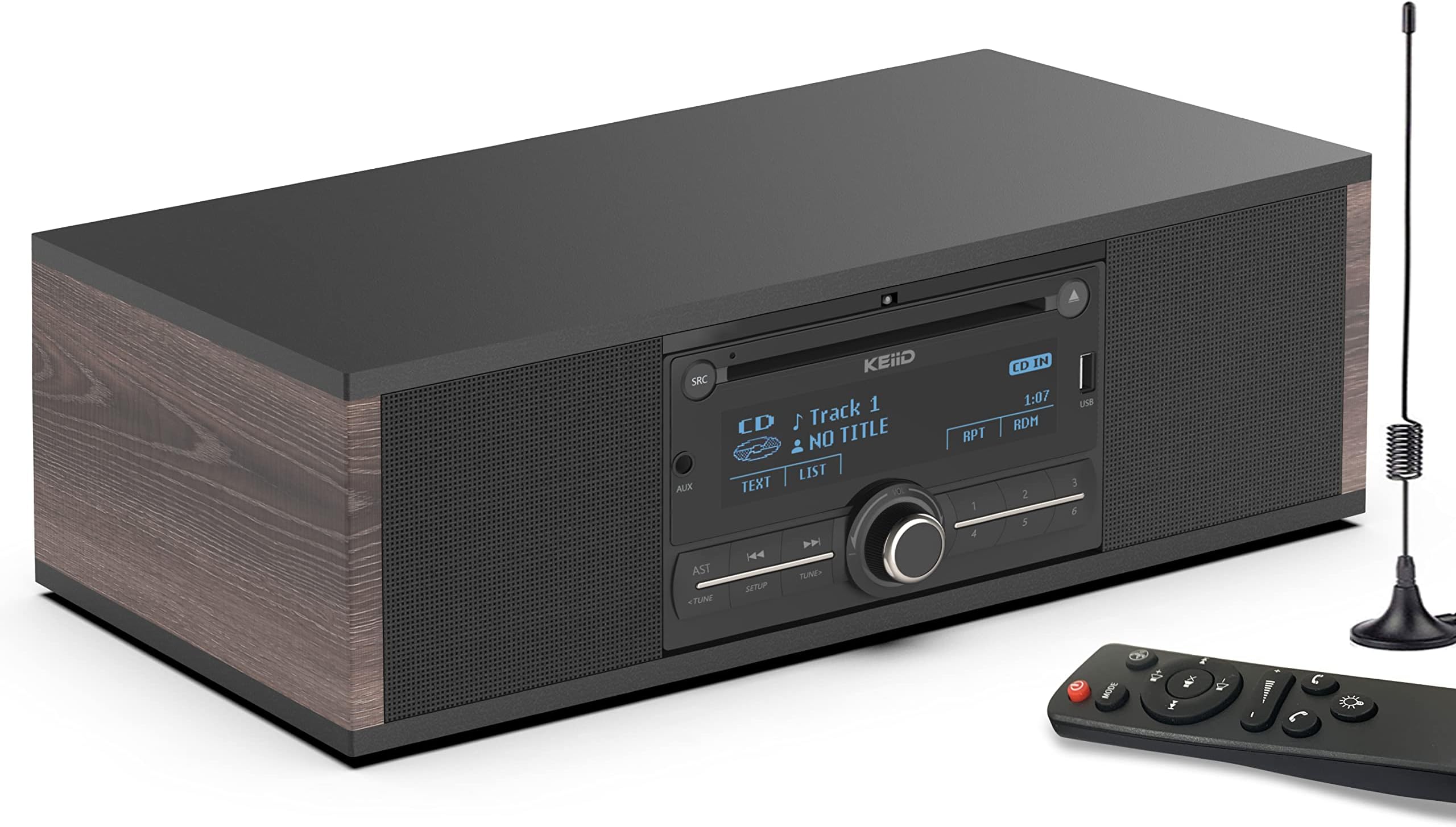Amazon.com: KEiiD Retro CD Players for Home with Speakers Wooden ...