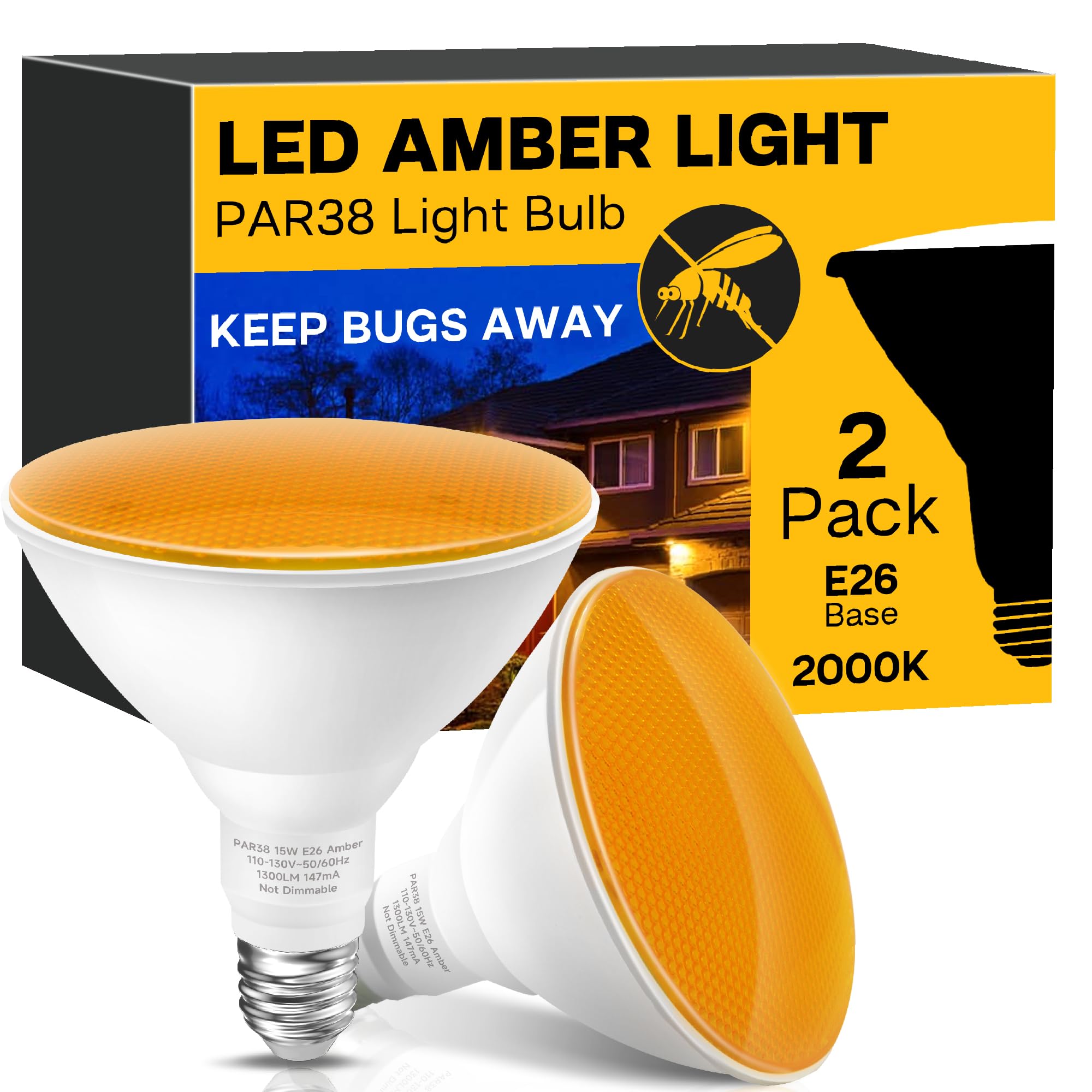 Snapklik.com : PAR38 LED Bug Light Bulbs For Outdoor, 150-200W ...