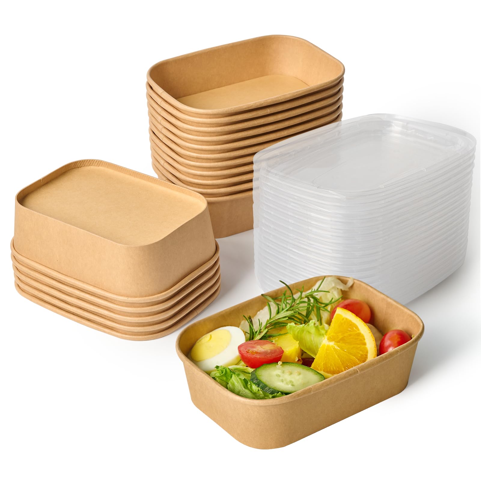 Snapklik.com : JOLLY CHEF 50 Pack Paper Food Containers