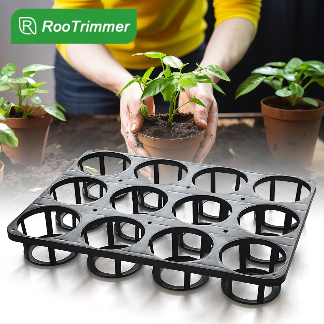 Snapklik.com : RooTrimmer 12 Cell Nursery Planter Pots Trays, Plant Pot ...