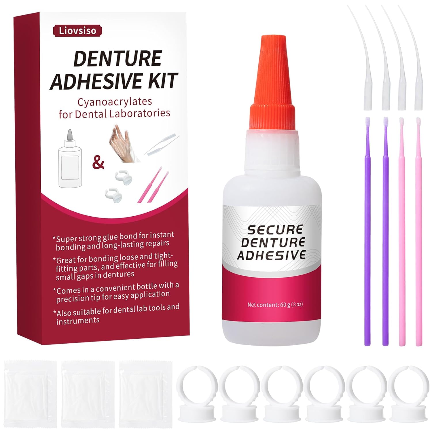 Amazon.com: 2 oz Dental Lab Instant Bonding Dental Glue, Quick Adhesive ...