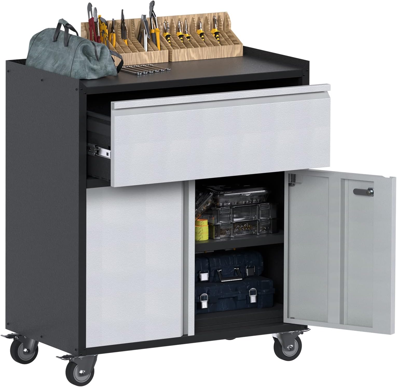 Amazon.com: VIYET Rolling Tool Cabinet with Wheels, Tool Cabinets with ...